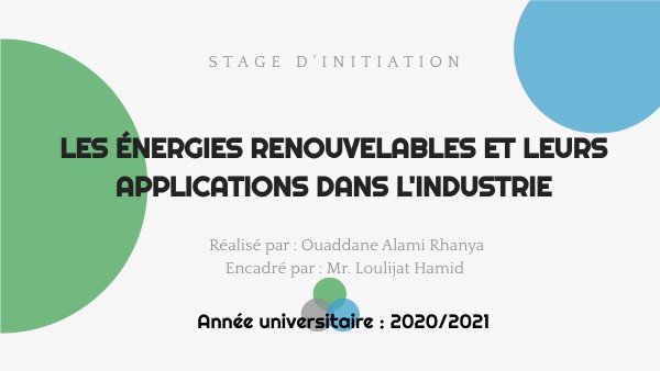 Stage d'initiation | Genially