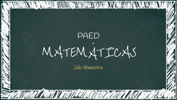 PAED MATEMÁTICAS