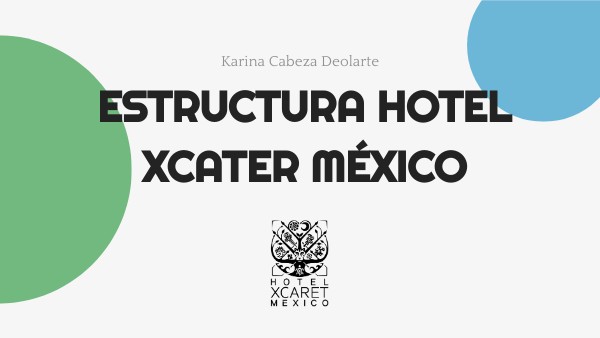 Estructura hotel Xcater México | Genially