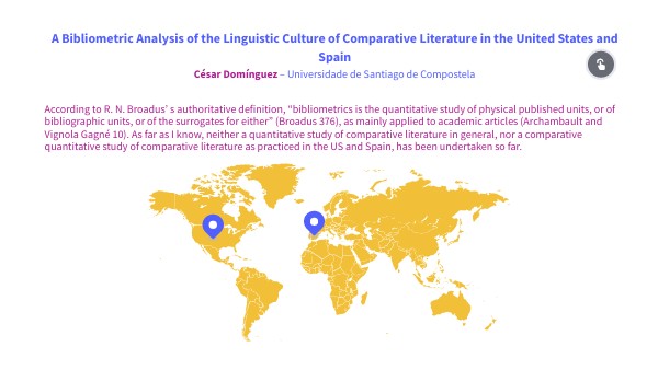 A Bibliometric Analysis of Comparative Literature in the US and Spain ...