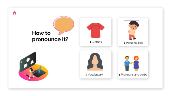 Descriptions vocabulary audio