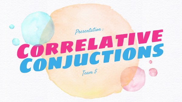 Correlative Conjuctions