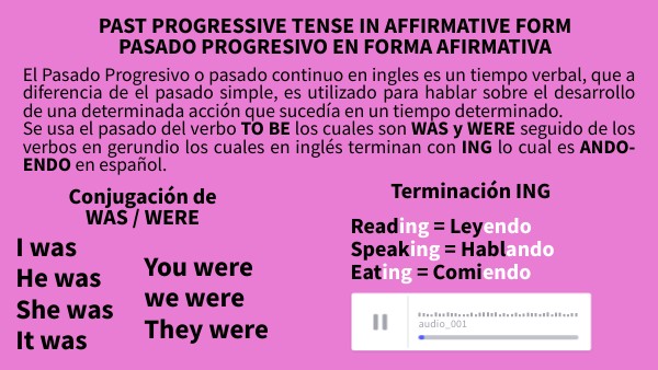 PASADO PROGRESIVO 3RO A-B | Genially