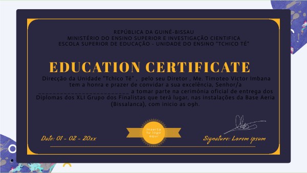 EDUCATION CERTIFICATE | Genially