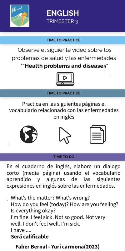 GRADO TERCERO - INGLES | Genially