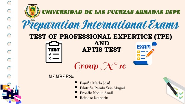 APTIS AND TPE EXAMS | Genially