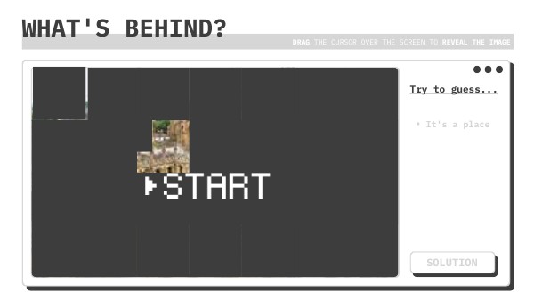 WHAT'S BEHIND?- GUESSING GAME | Genially