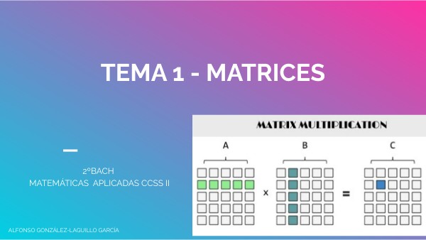 MATRICES 2ºBACH CCSS | Genially