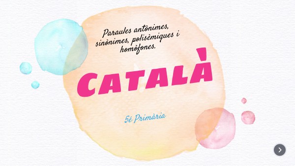Joc català tipus de paraules. | Genially
