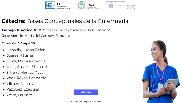 COMISIÓN A – GRUPO N.º 20. | Genially