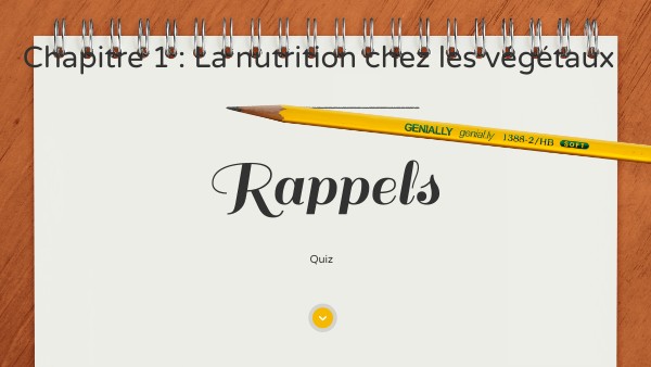 Rappels chapitre 1 : La nutrition des végétaux | Genially