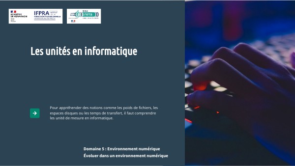 5.2.2.2 - Les unités en informatique