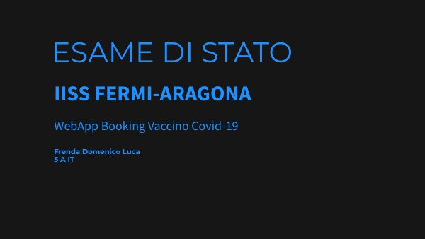 Esame di Stato Frenda Domenico Luca vecchia