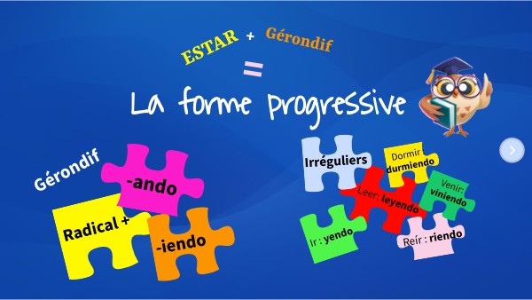 La forme progressive en espagnol | Genially