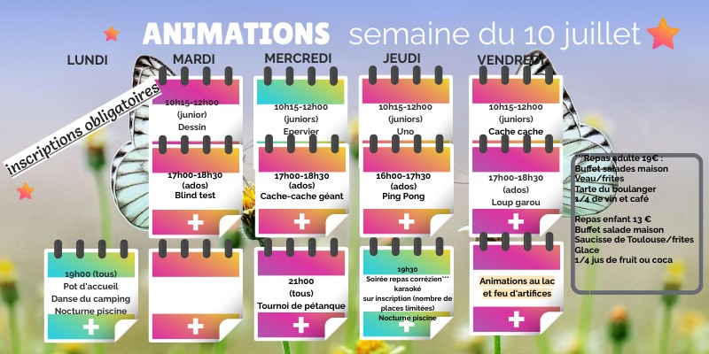 Planning des animations sem 28 | Genially