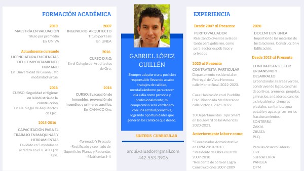 Docente- CV SINTETIZADO M.V. GABRIEL LÓPEZ GUILLÉN | Genially