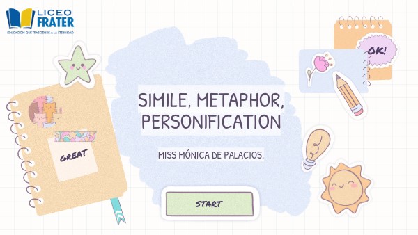 Simile, Metaphor, Personification Game | Genially