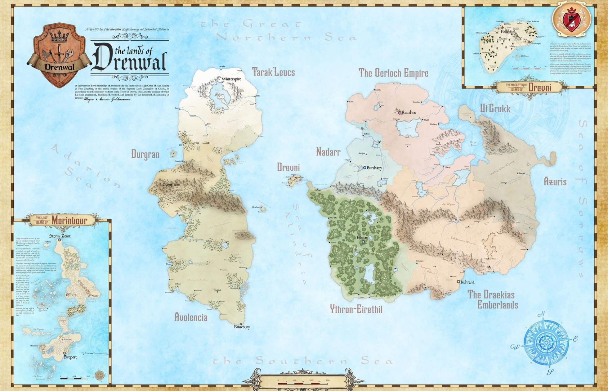 Drenwal, Map of The World