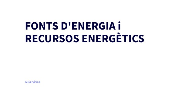 Fonts energia