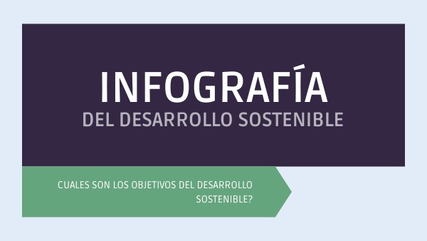 Infografía del desarrollo sostenible y sus objetivos | Genially