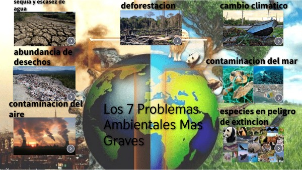Infografía sobre los 7 problemas ambientales mas graves | Genially