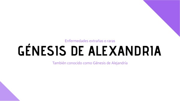 Génesis de Alexandria