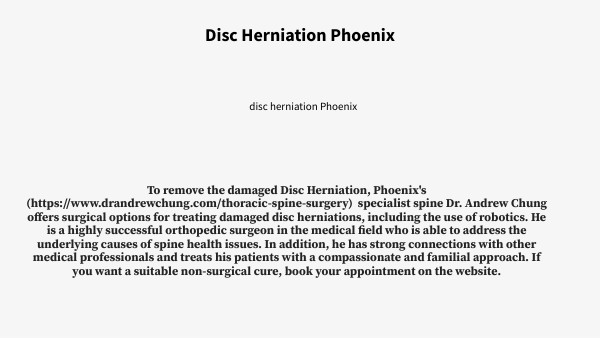 Disc Herniation Phoenix