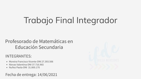 Trabajo Final Integrador-ESI-IFDCVM-2021 | Genially