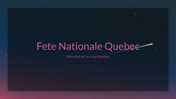 Fete Nationale Quebec | Genially