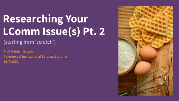 LComm Research pt 2 | Genially