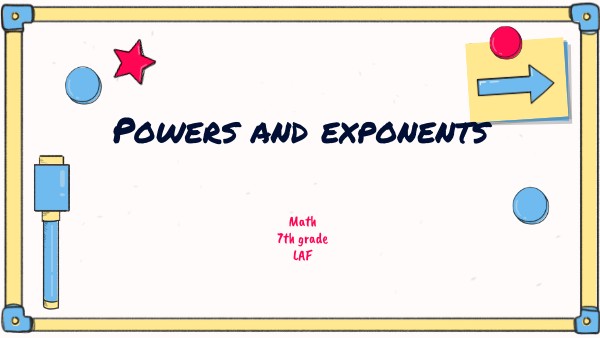 POWERS AND EXPONENTS