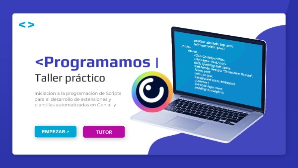 TALLER PRÁCTICO PROGRAMACIÓN GENIALLY | Genially