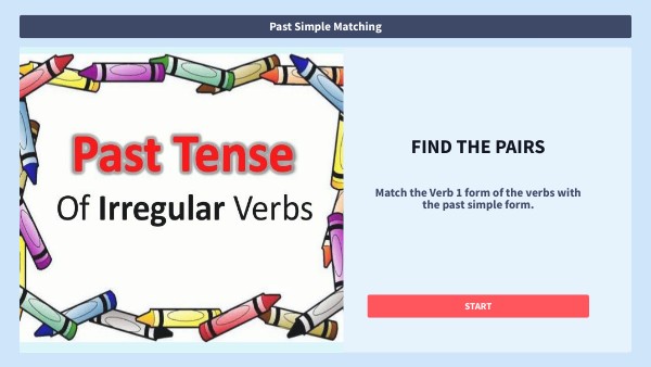FIND THE PAST SIMPLE PAIRS
