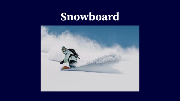 Snowboard | Genially