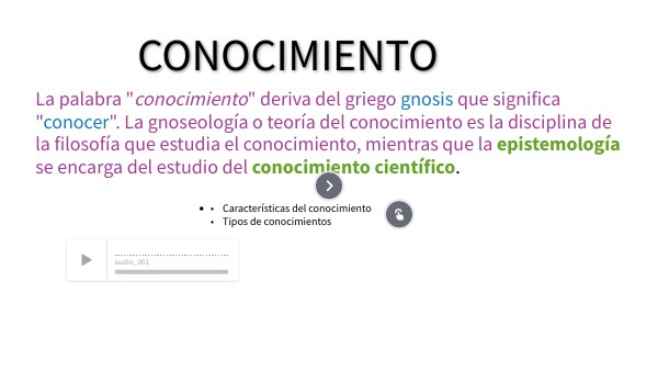 CONOCIMIENTO | Genially