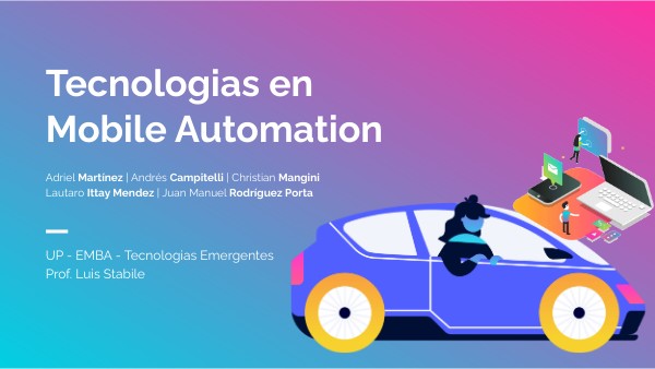UP - MBA - Vehicle Automation | Genially