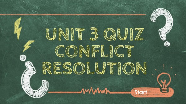 Unit 3 Conflict Resolution quiz | Genially