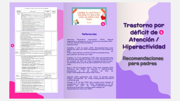 Recomendaciones TDAH | Genially