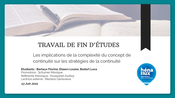 Présentation TFE | Genially