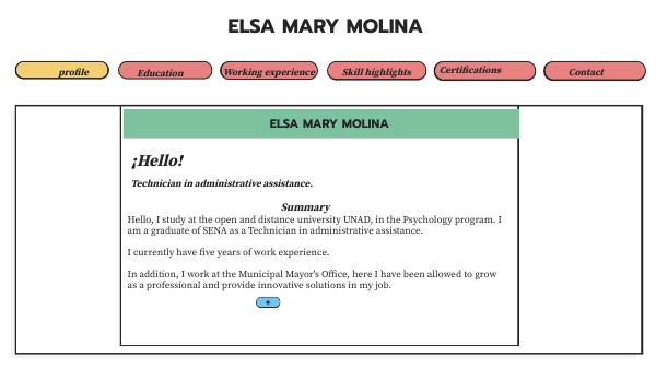 Curriculum vitae_CV_Elsa_Mary_Molina