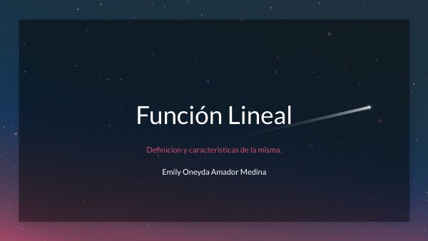Funcion Lineal | Genially