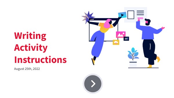 Writing Activity Instructions September 1st
