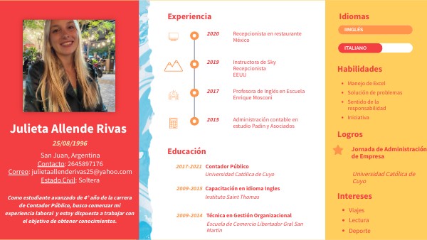 Julieta Allende - Curriculum | Genially