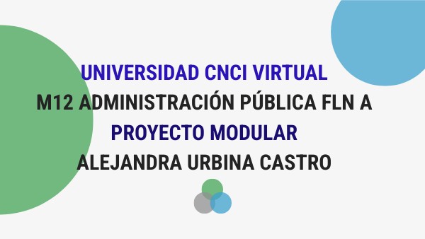 PROYECTO MODULAR M12 Administración pública FLN A | Genially
