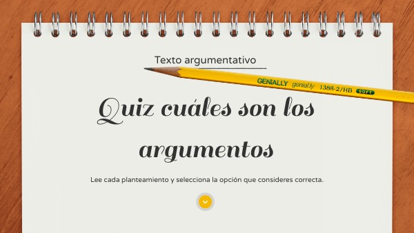 QUIZ Textos Argumentativos | Genially