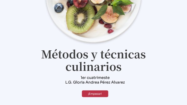 Métodos y técnicas culinarias | Genially