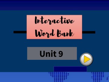 Unit 9 word bank 1 | Genially