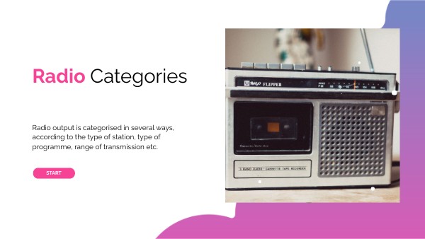 Radio Categories | Genially