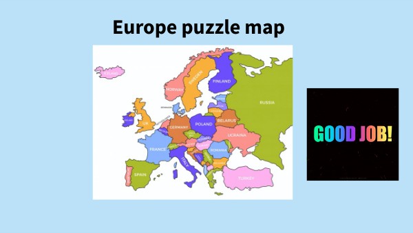 Europe puzzle map