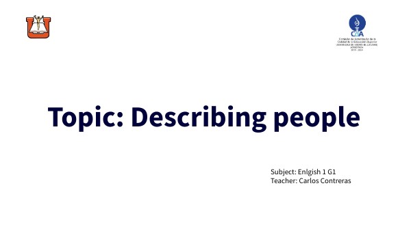 Describing people | Genially